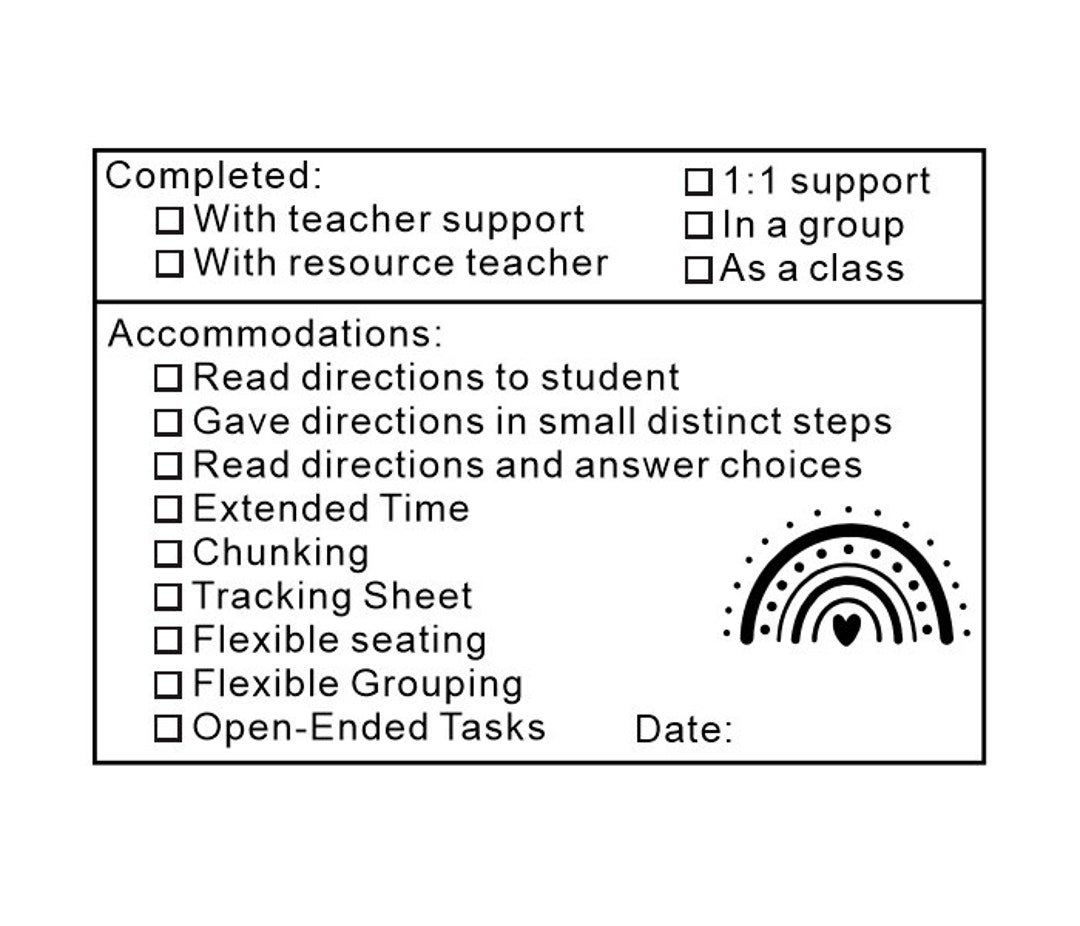 Personalized Teacher Checklist Stamp, Teacher Writing Checklist Stamp ...