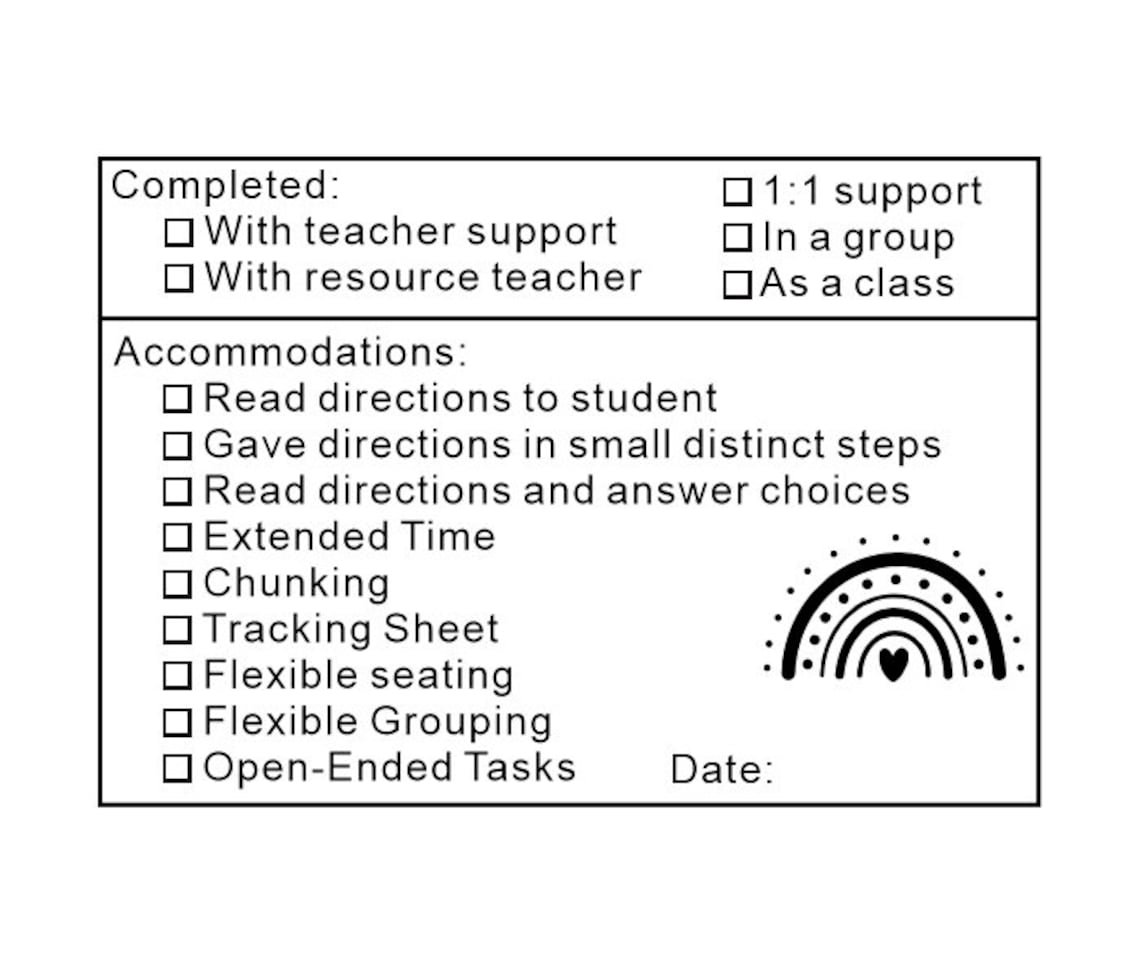 Personalized Teacher Checklist Stamp, Teacher Writing Checklist Stamp ...