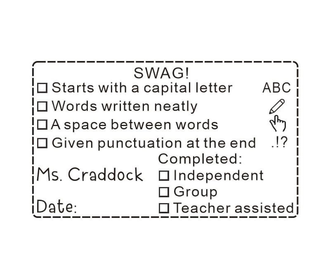 Custom Checklist Stamps,personalized Teacher Stamp Pre-inked Stamp ...
