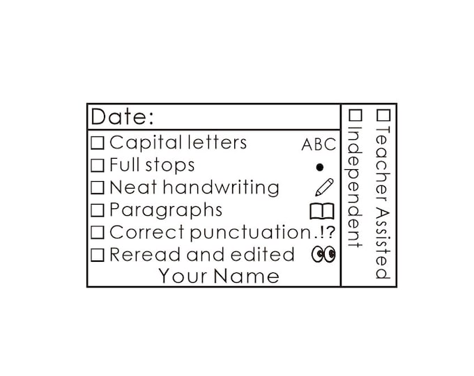 Custom Checklist Stamps,personalized Teacher Stamp Pre-inked Stamp ...