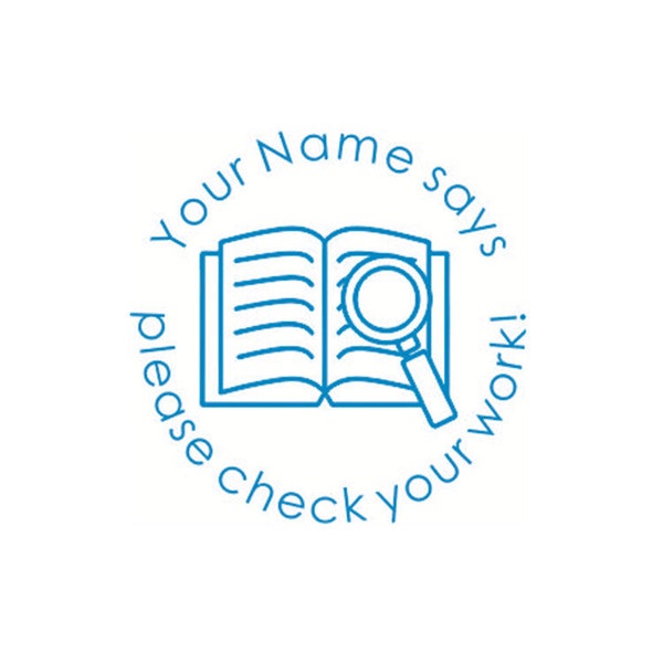 Personalized Teacher Stamps, Teacher Checked by Stamps, Custom Teacher ...