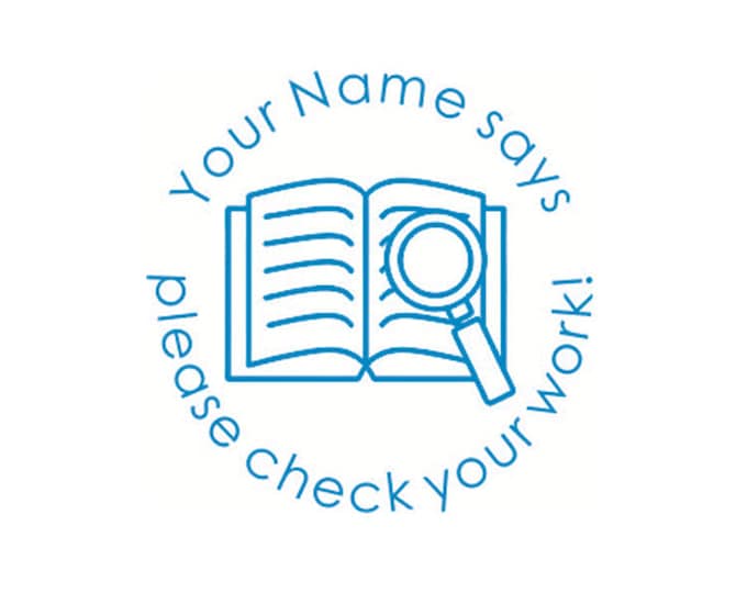 2 Pcs/bag Personalised Teacher Stamps, Teacher Assisted Work, Check ...