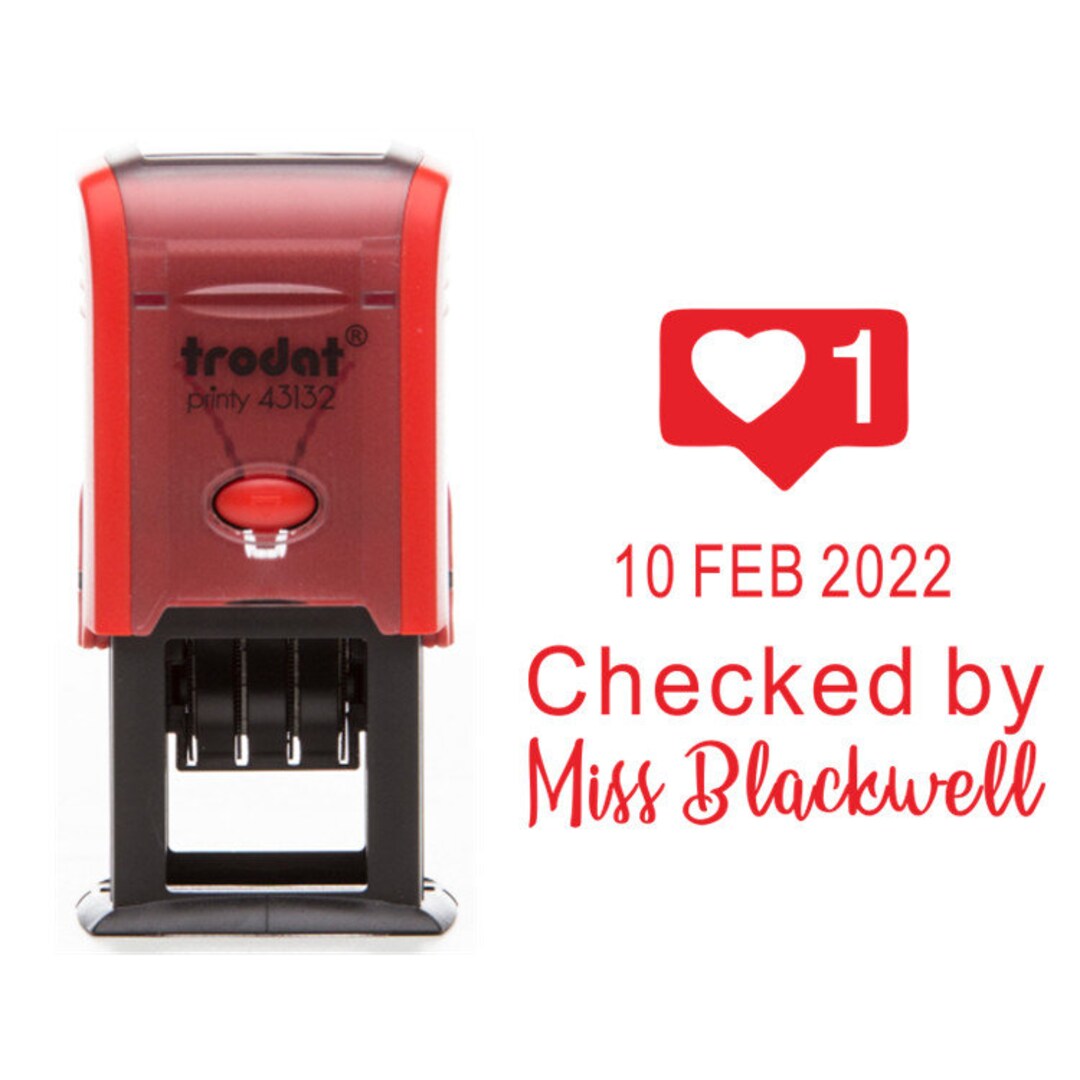 Personalized Name and Date Stamp Custom Teacher Name Stamps, Teacher ...