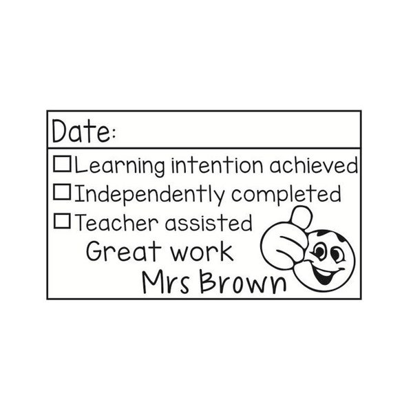 Personalized Teacher Stamps, Teacher Checked by Stamps, Custom Teacher ...