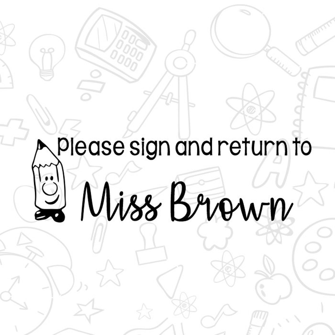 Personalized Teacher Stamps, Custom Teacher Self Inking Stamp, Sign and ...