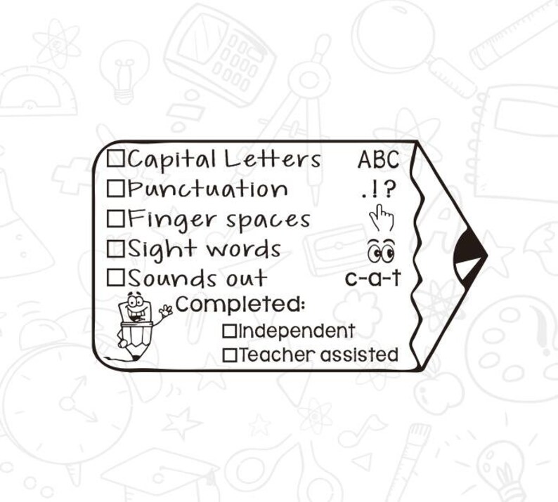Custom checklist stampsPersonalized Teacher Stamp pre-inked | Etsy