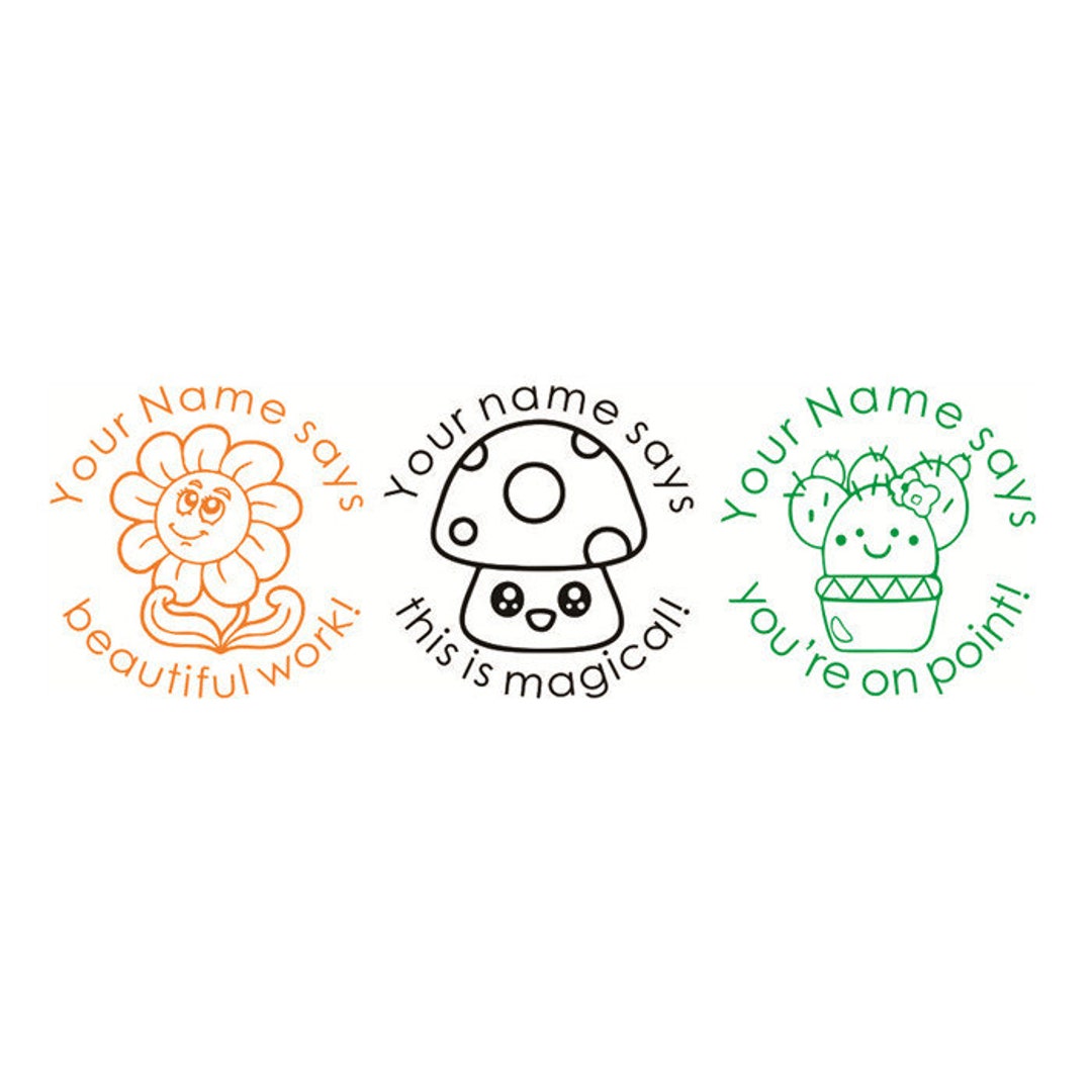 3pcs / pack Sellos personalizados del maestro, sello personalizado del ...