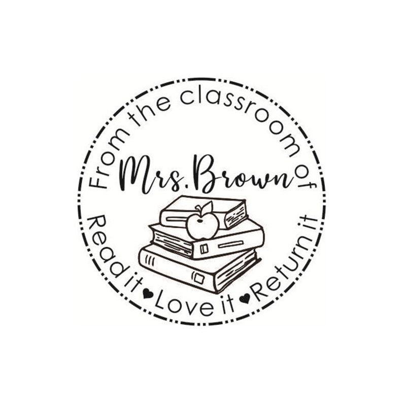 Library Stamp - Etsy
