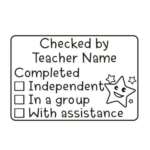 Personalized Teacher Checklist Stamps in Group Stamp Custom - Etsy
