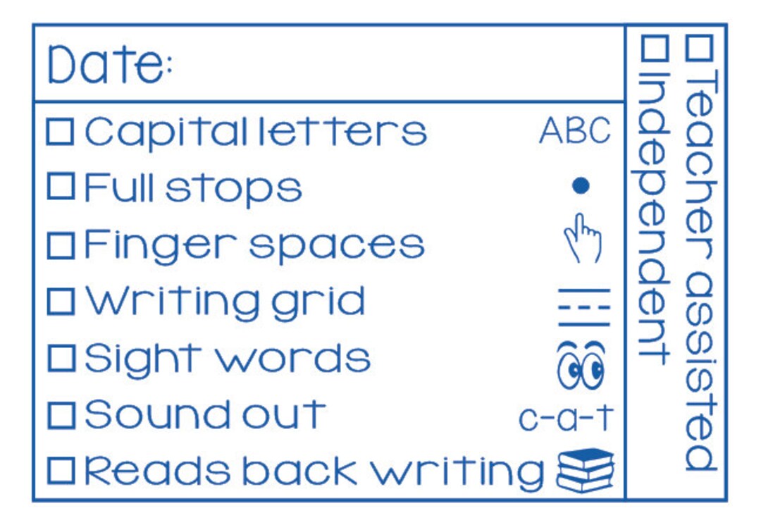 Personalized Teacher Stamp Self-inking Stamp, Teacher Writing Checklist ...