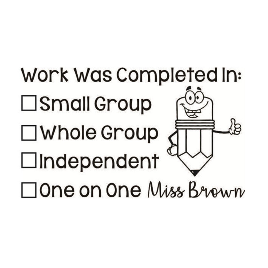 Personalized Teacher Checklist Stamps in Group Stamp Custom - Etsy