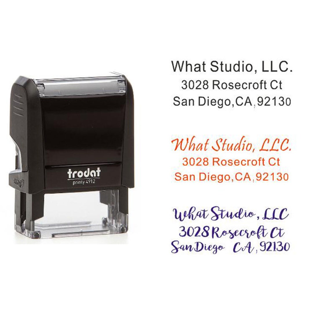 Personalized Company Name Stamp, Company Address Stamp, Custom Company ...