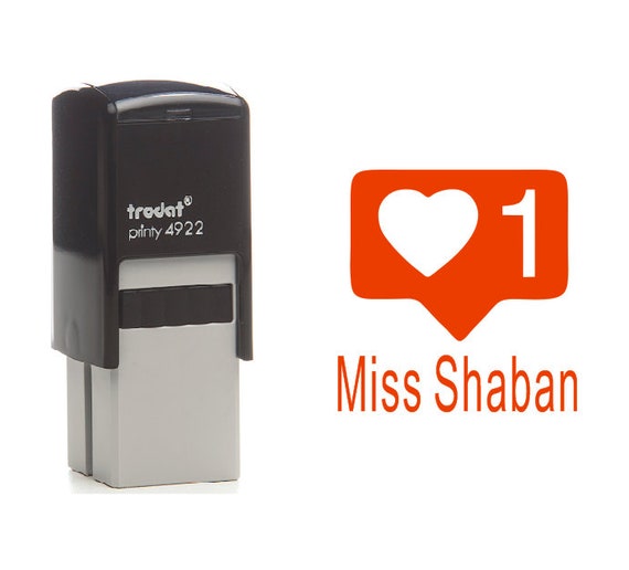 Personalized INSTAGRAM LIKE stamp teacher like stampsSocial | Etsy