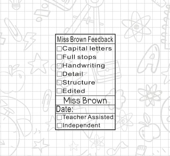 Personalized Teacher Stamp Self-inking Stamp Teacher Writing | Etsy