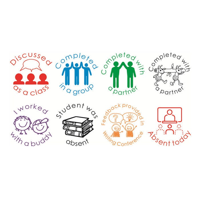 Personalized Teacher Self-inking Stamps, Custom , Complete in a Group ...