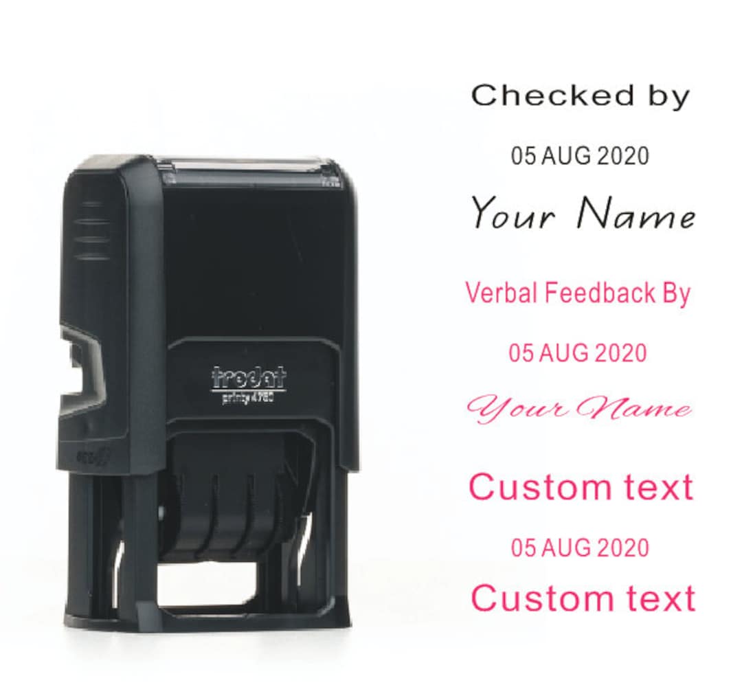 Personalized Company Name and Date Stamp, Company Address Stamp, Name ...