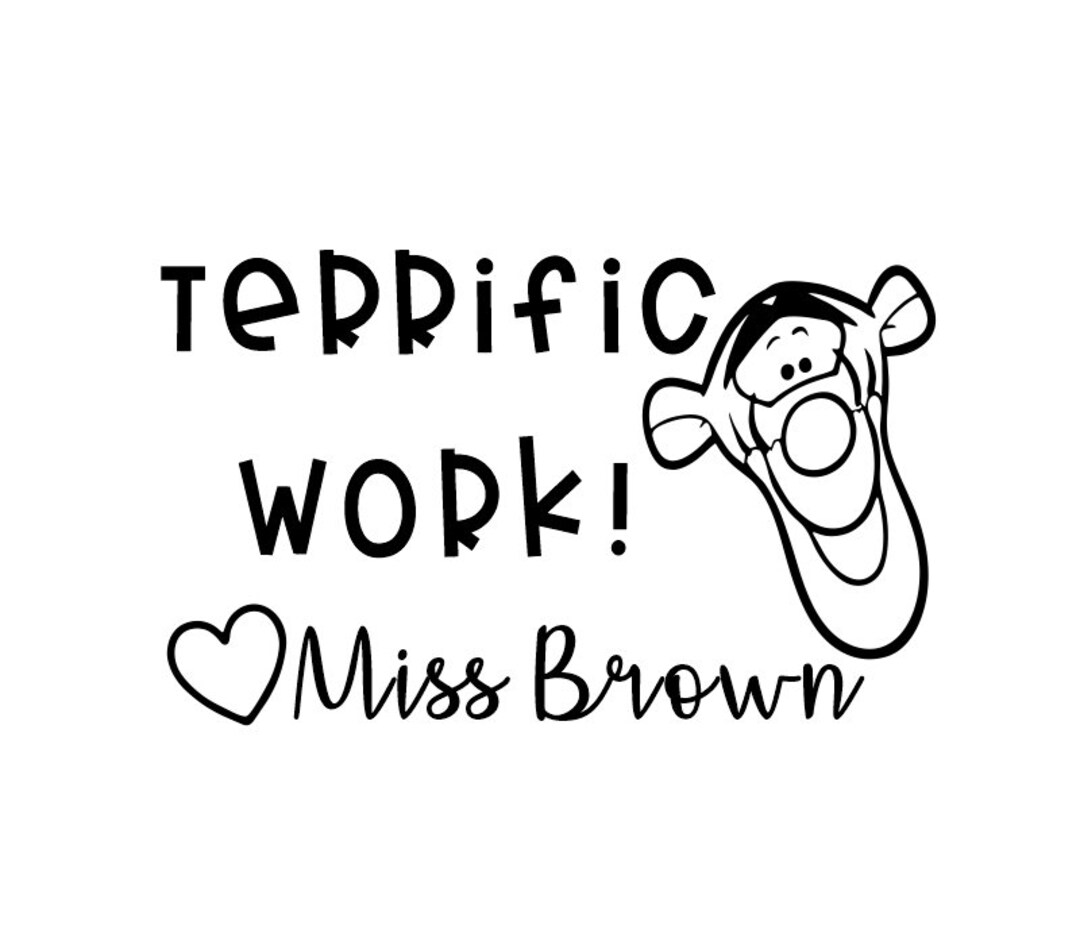 Personalized Teacher Stamps, Custom Teacher Pre-inked Stamps, Terrific ...