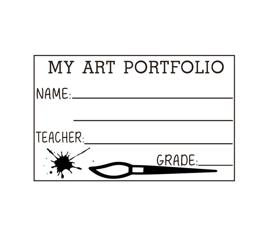 My Art Portfolio Stamps，50x80mm Big Stamps, Art Portfolio Stamp ...
