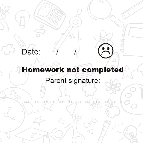 Homework Completed Stamp - Etsy