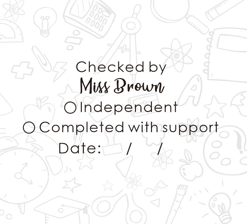Custom Checklist Stamps, Checked by Stamp, Personalized Teacher Stamps ...