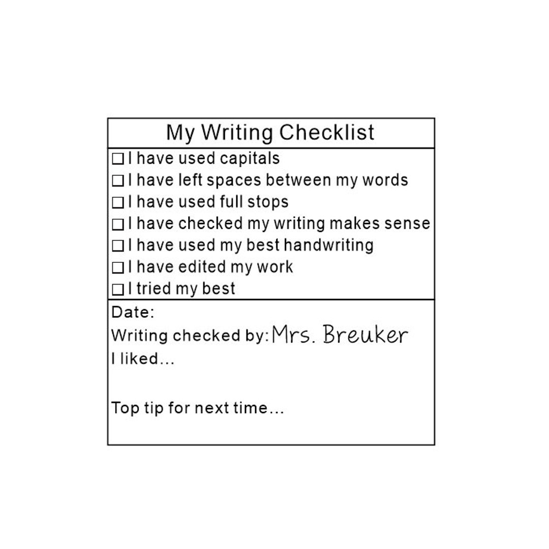 Personalized Teacher Checklist Stamp, Teacher Writing Checklist Stamps ...