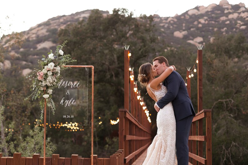 Welcome Sign & Copper Arch Set - Etsy
