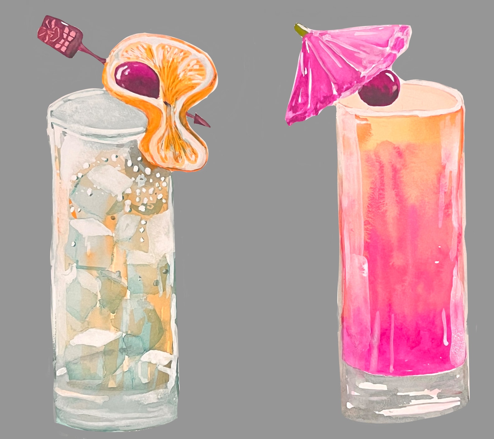 Tropical Drinks Art - Etsy