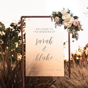 Welcome Sign & Copper Arch Set - Etsy