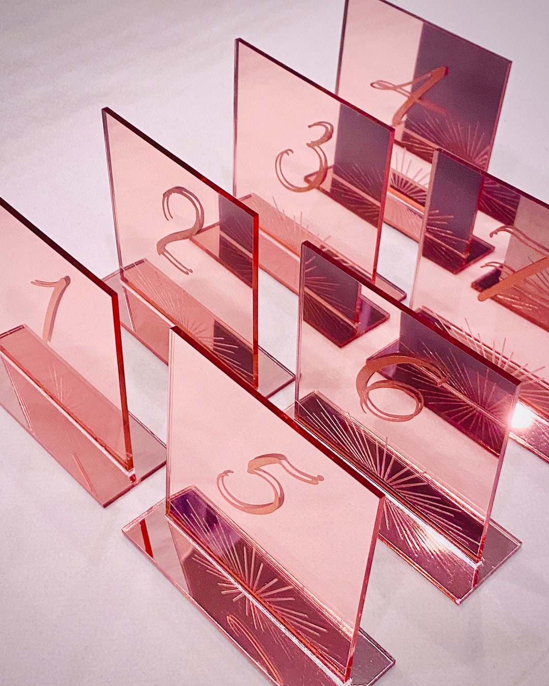 Rose Gold Table Numbers - Etsy