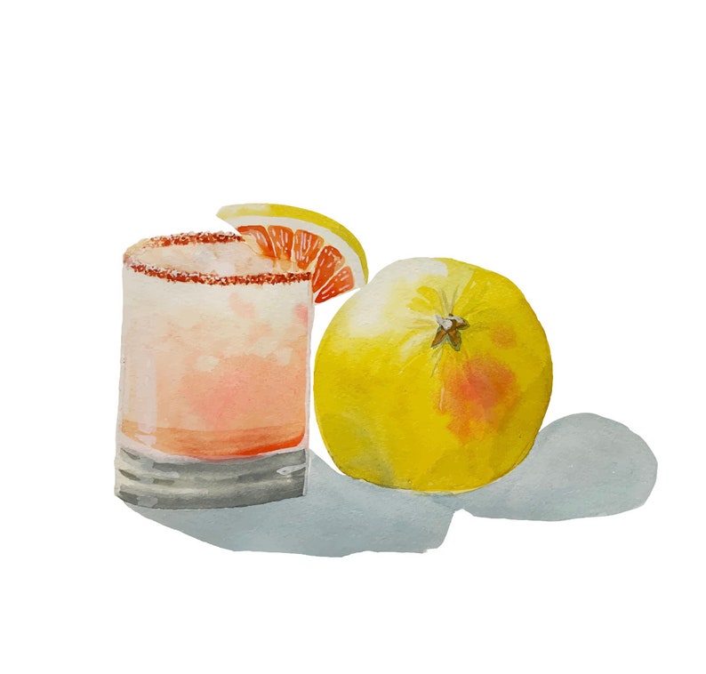 Paloma Drink Art Etsy