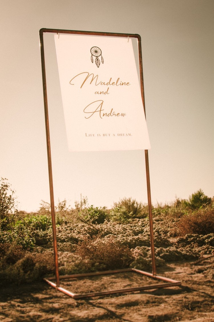 Welcome Sign & Copper Arch Set - Etsy