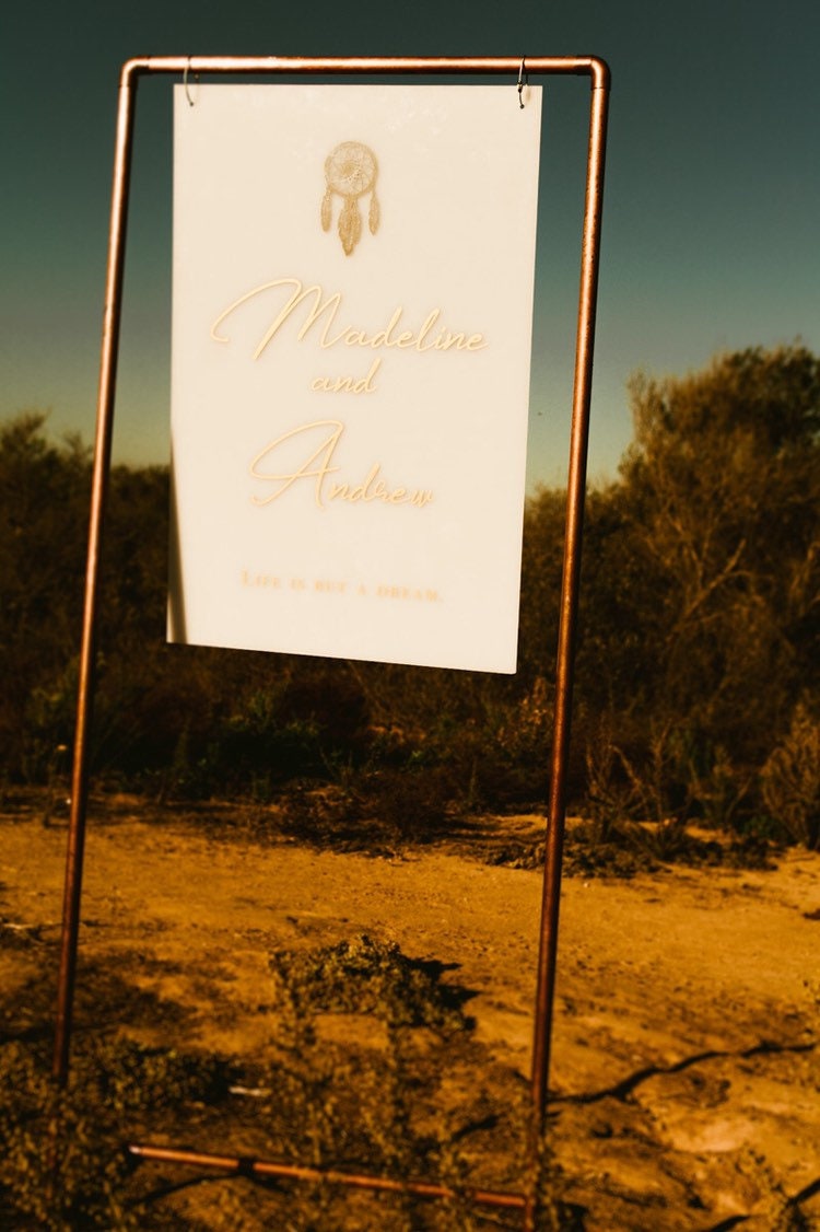 Welcome Sign & Copper Arch Set - Etsy