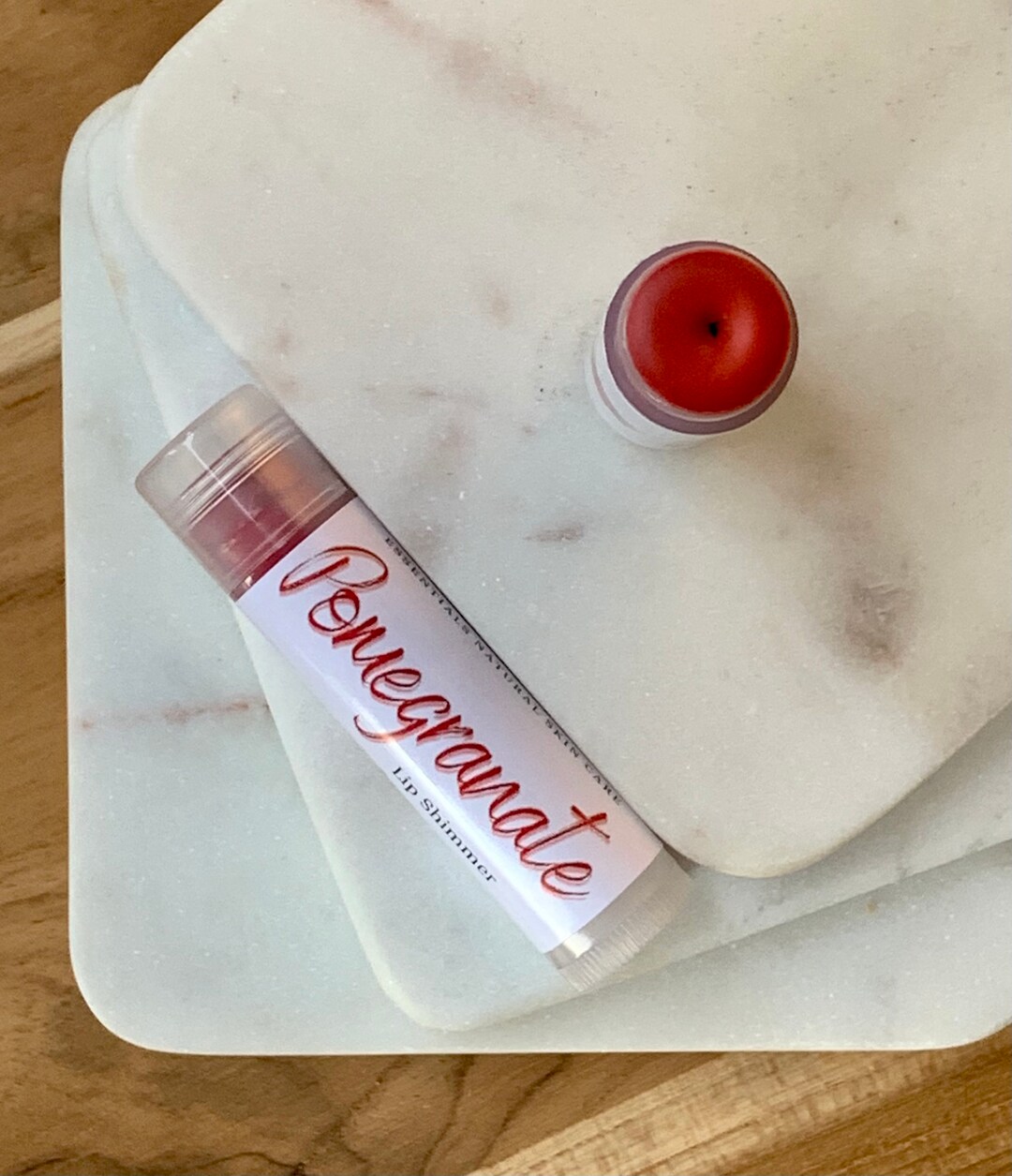 Pomegranate Tinted Lip Shimmer - Moisturize - Natural Lip Balm - Tinted ...