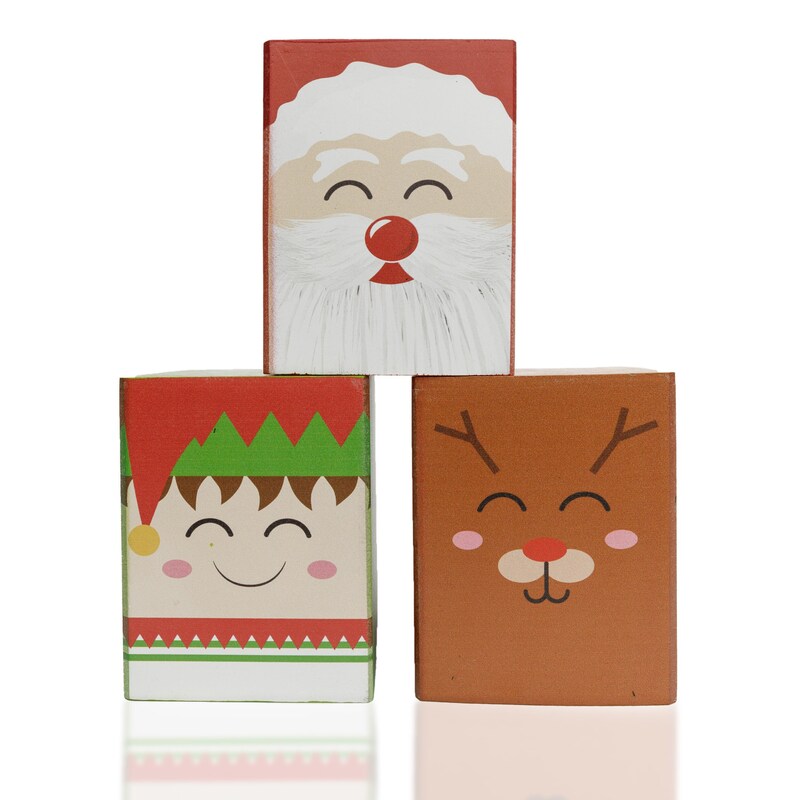 Wood Block Santa - Etsy