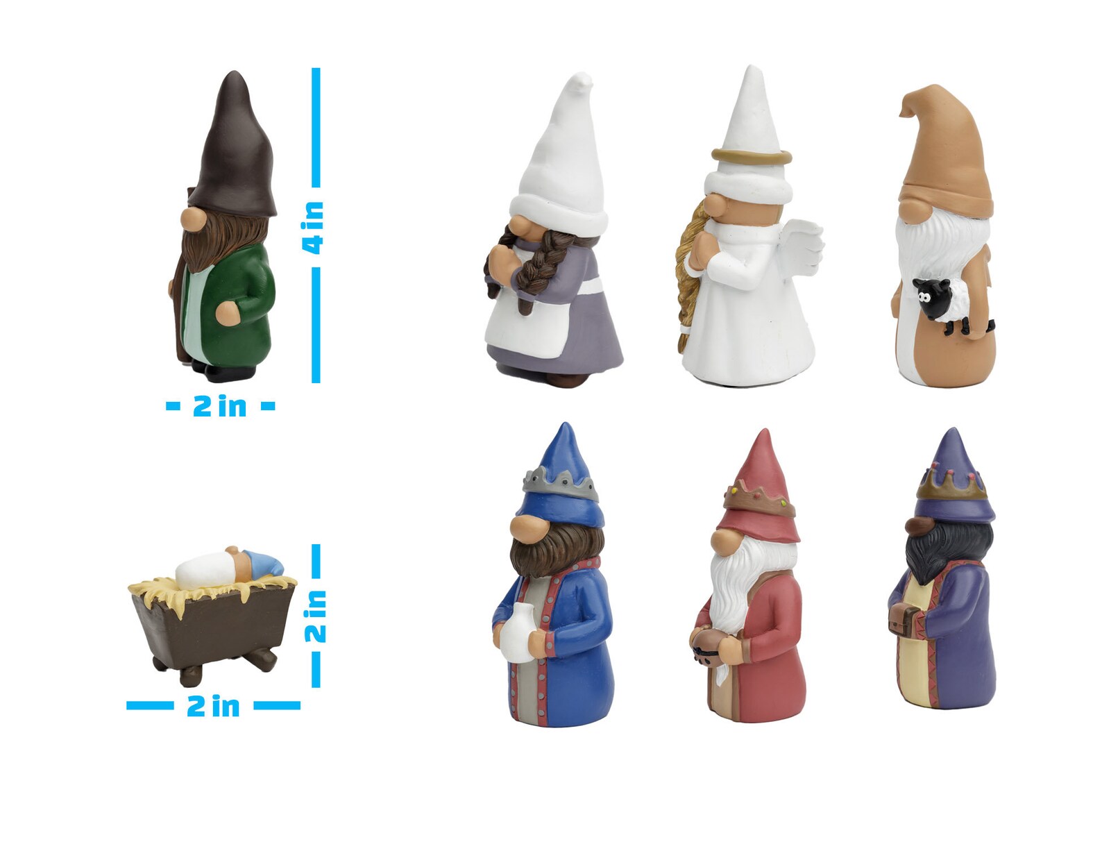 Madanar Gnome Nativity Christmas Scene Decoration 4 Inch Resin - Etsy