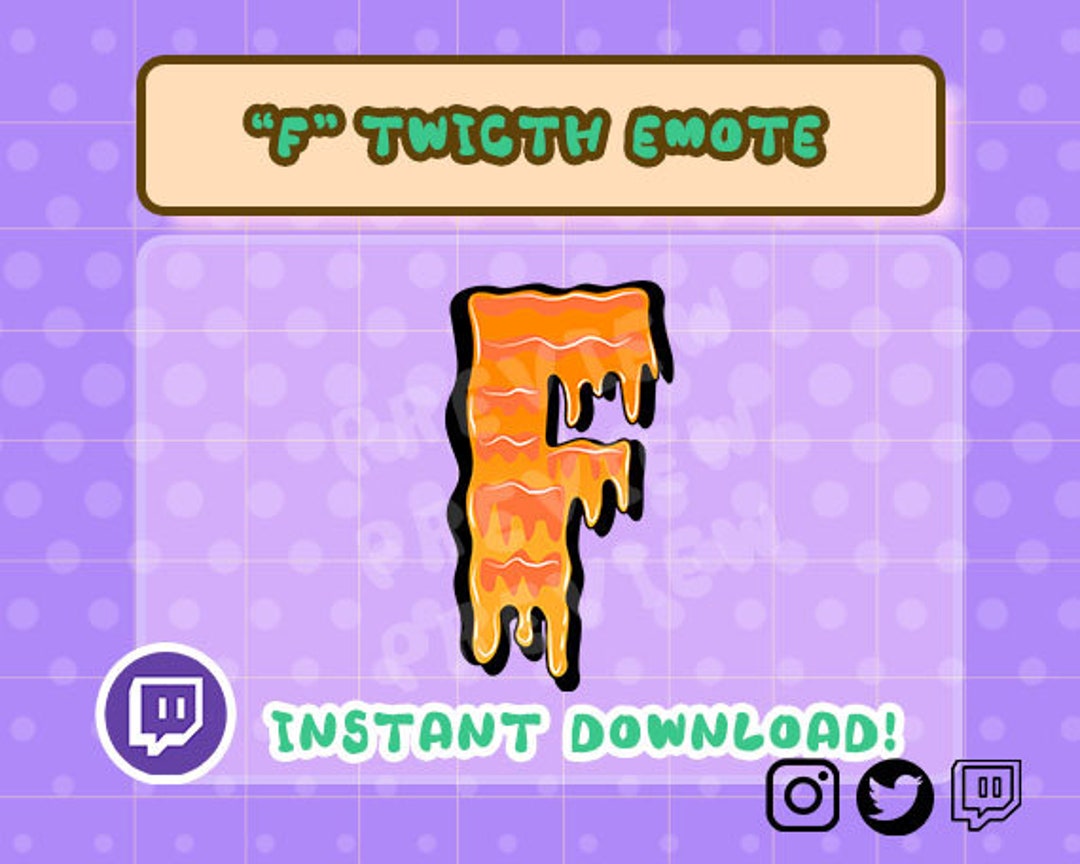 F Twitch Emote - Etsy