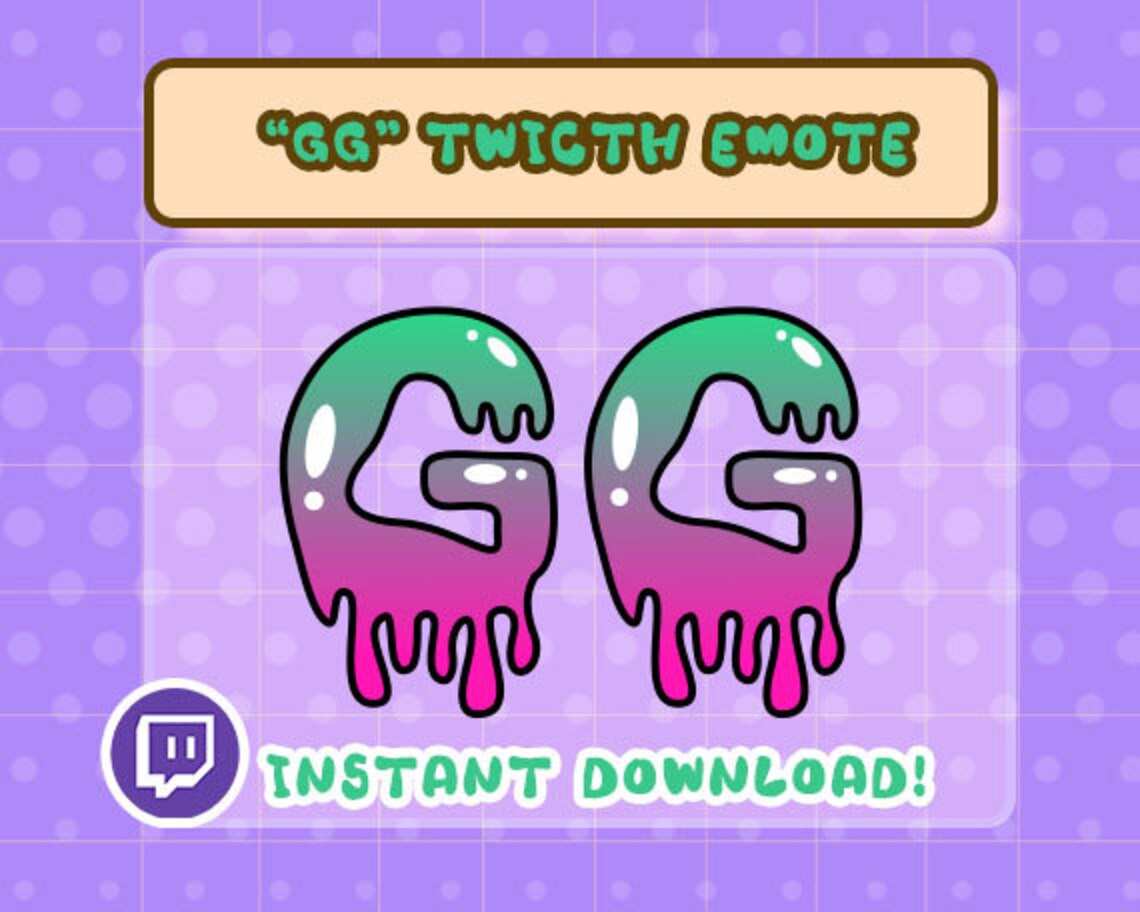 GG Twitch Emote - Etsy