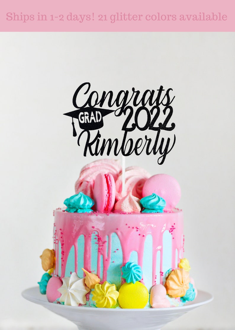 Graduation Cake Topper Graduation Name Cake Topper | Etsy