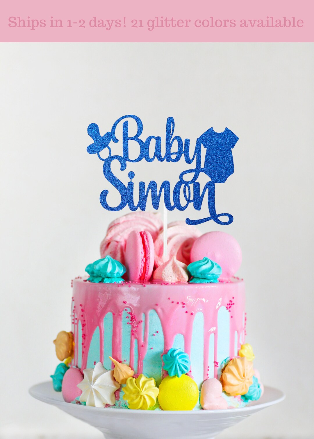 Baby Cake Topper, Personalized Baby Cake Topper, Oh Baby Shower ...
