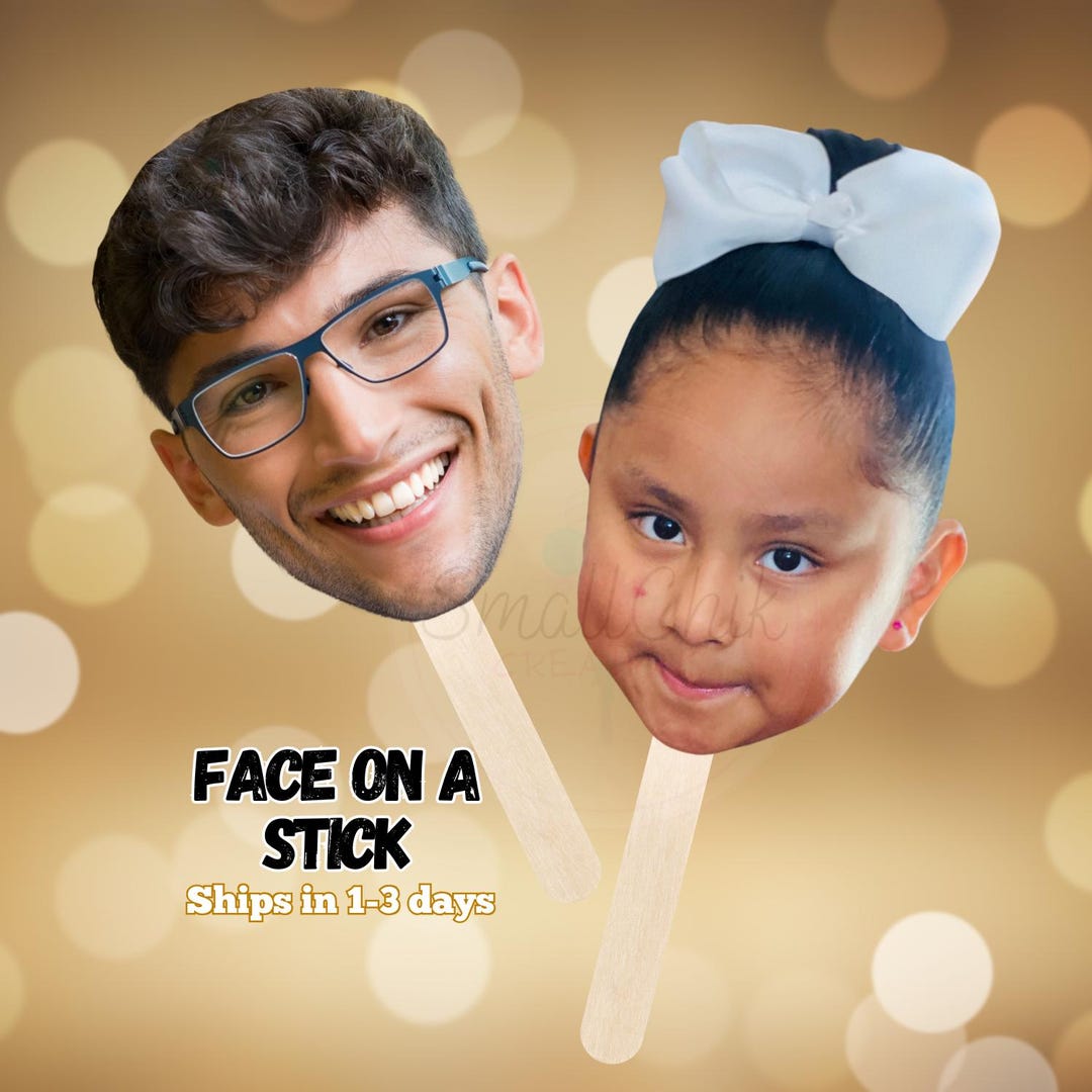 Face on a Stick, Heads on a Stick, Bachelorette Party Decor, Face on a ...