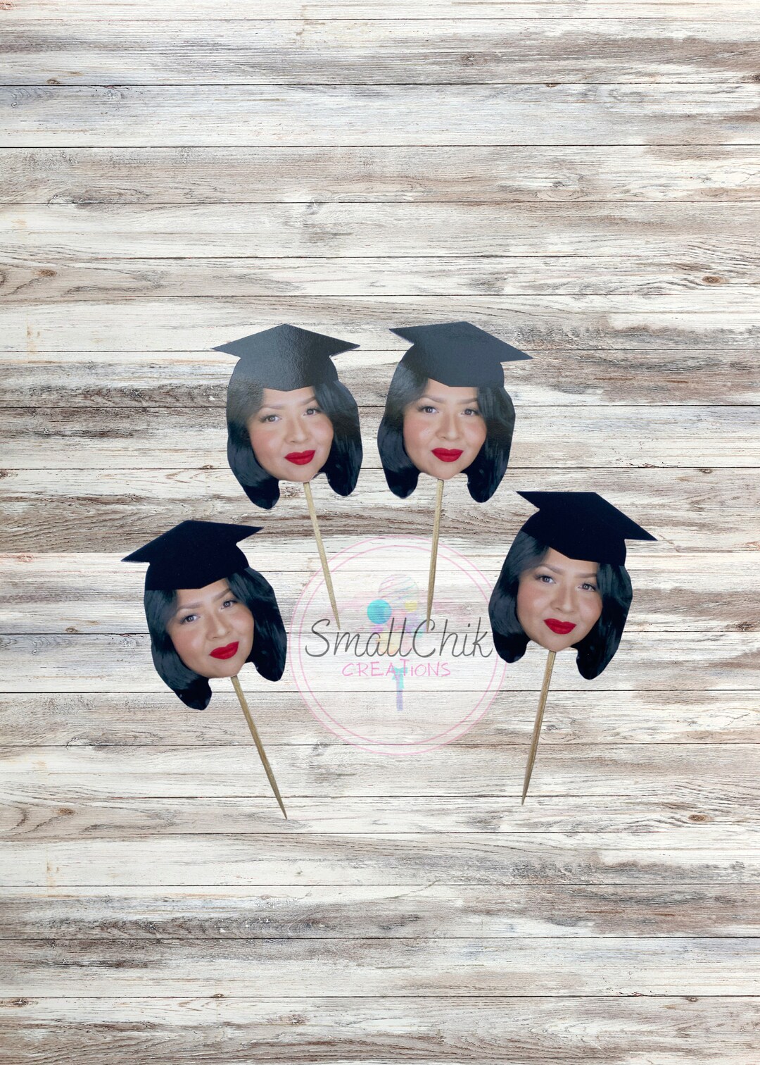 Graduation Face Cupcake Toppers, Custom Face Cupcake Toppers, Class of ...