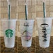 Personalized Cold Cup With Name Coffee Cold Cup With Custom - Etsy
