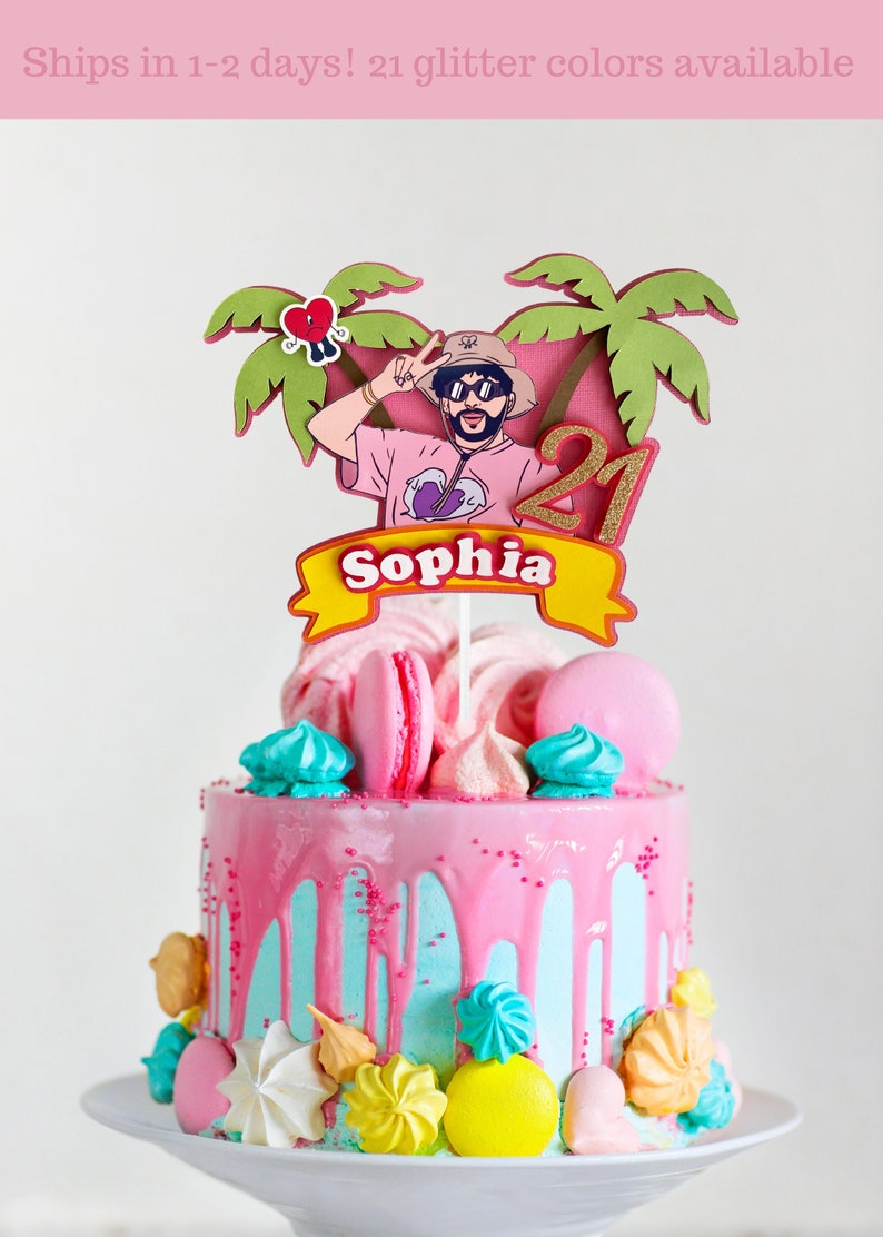 Un Verano Sin Ti Cake Topper Bad Bunny Cake topper Custom - Etsy España