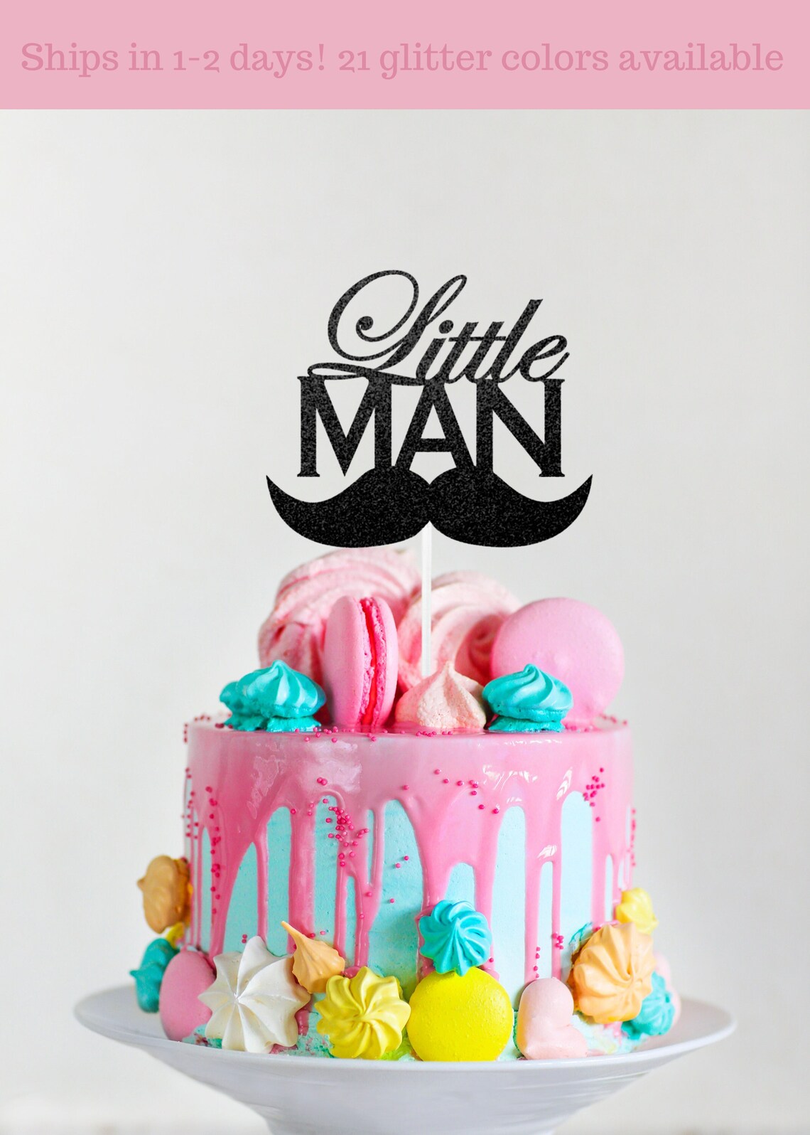 Little Man Cake Topper, Mustache Cake Topper, Little Man Baby Shower ...