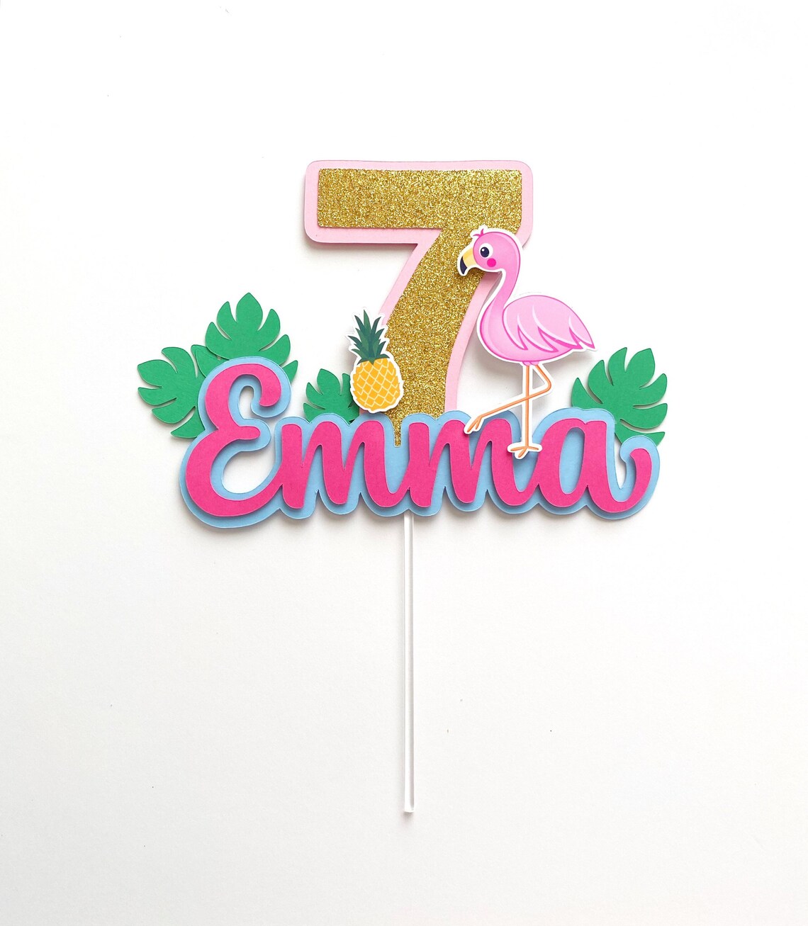 Flamingo Cake Topper, Let's Flamingo Theme, Customized, Personalized ...
