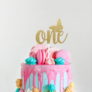 One Butterfly Cake Topper, Number Cake Topper, Birthday Decor, Birthday ...