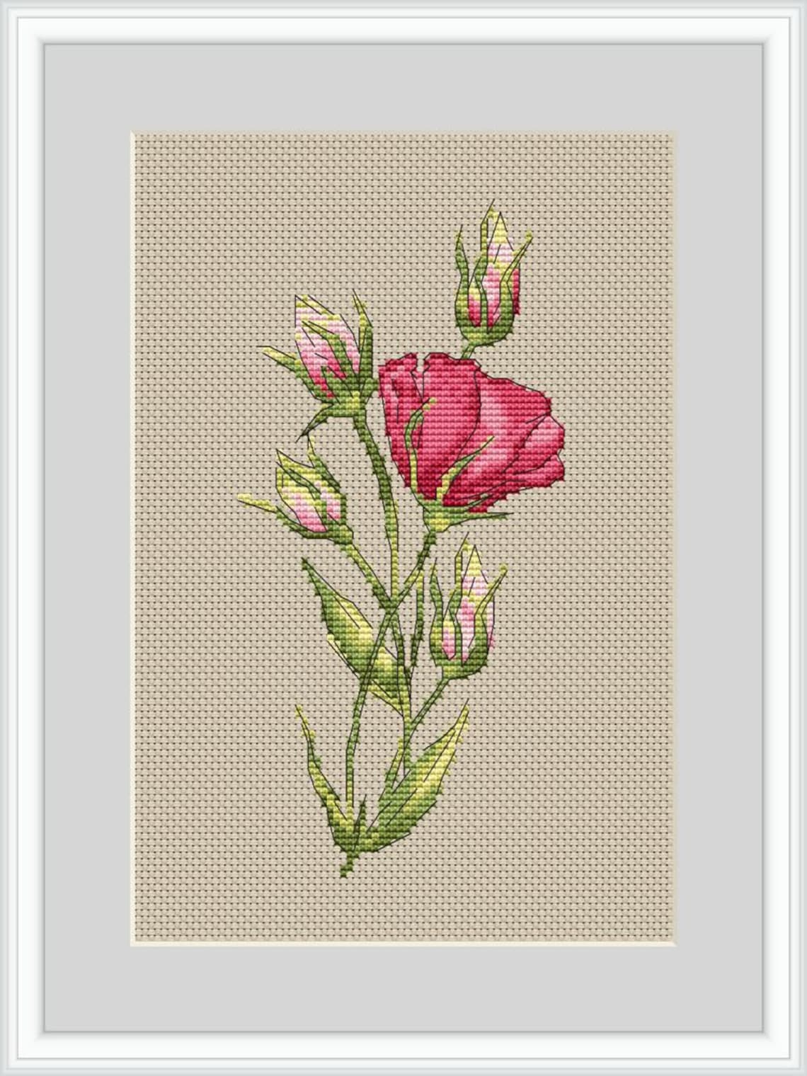 Cross Stitch Pattern Flowers Watercolor Instant Download Cross - Etsy