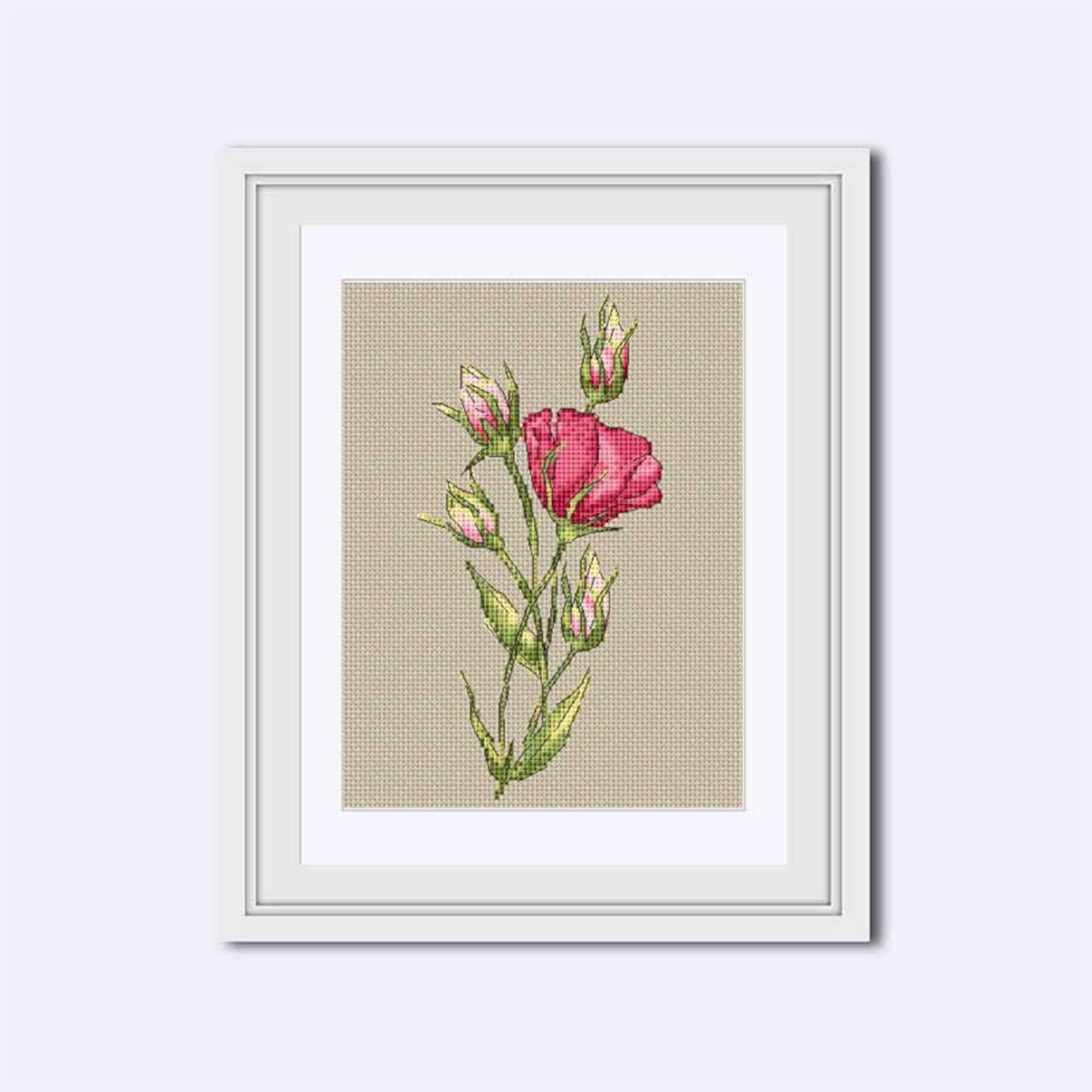 Cross Stitch Pattern Flowers Watercolor Instant Download Cross - Etsy