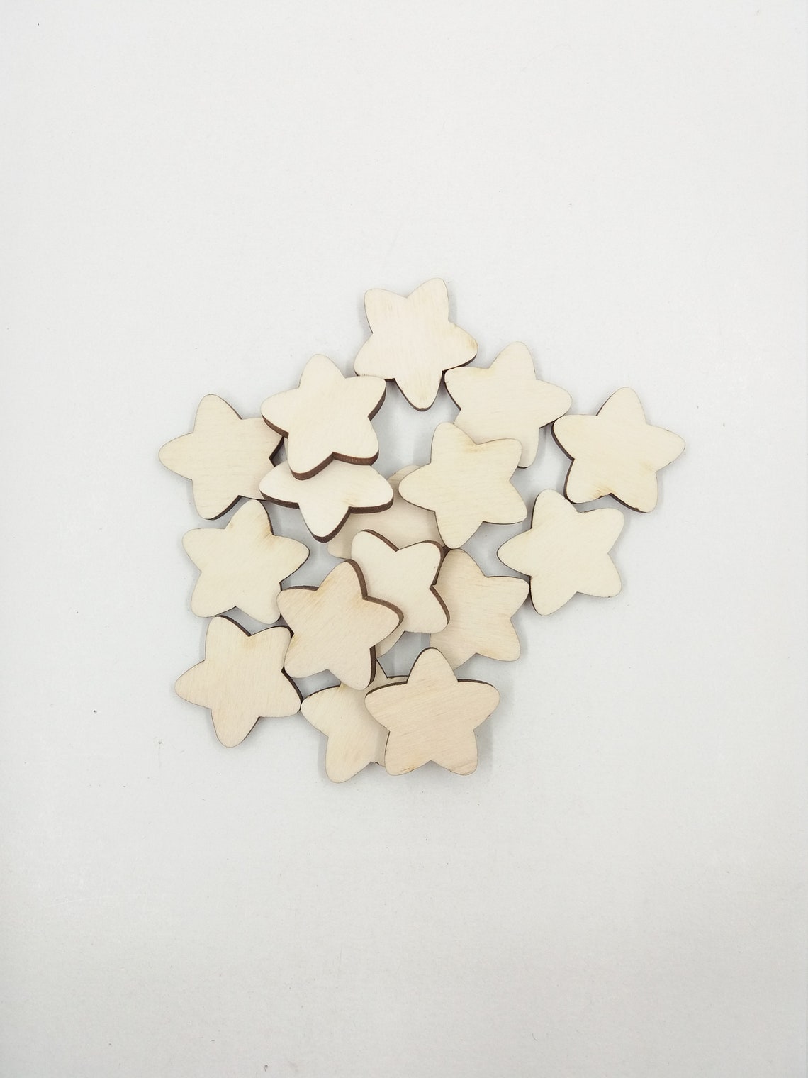 10 Wooden Plywood Stars Laser-cut, Craft Supplies Wooden Stars 1 ...