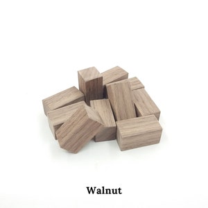 10 Block Solid Wood Rectangle, Natural Wood Blocks for Crafts, Crafting ...